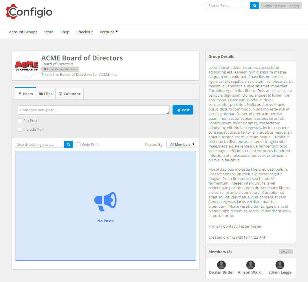 Account Groups Overview – Configio
